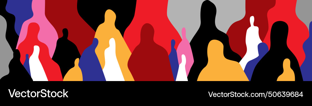 Group of people social issue abstract Royalty Free Vector