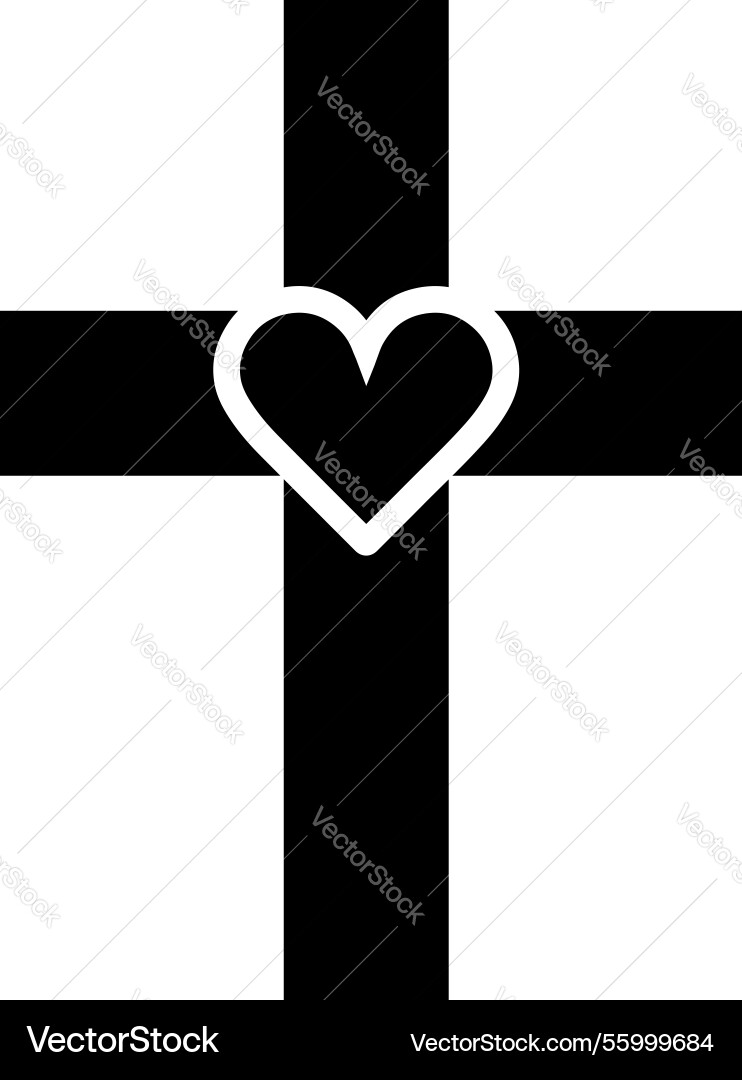 Heart cross icon Royalty Free Vector Image - VectorStock