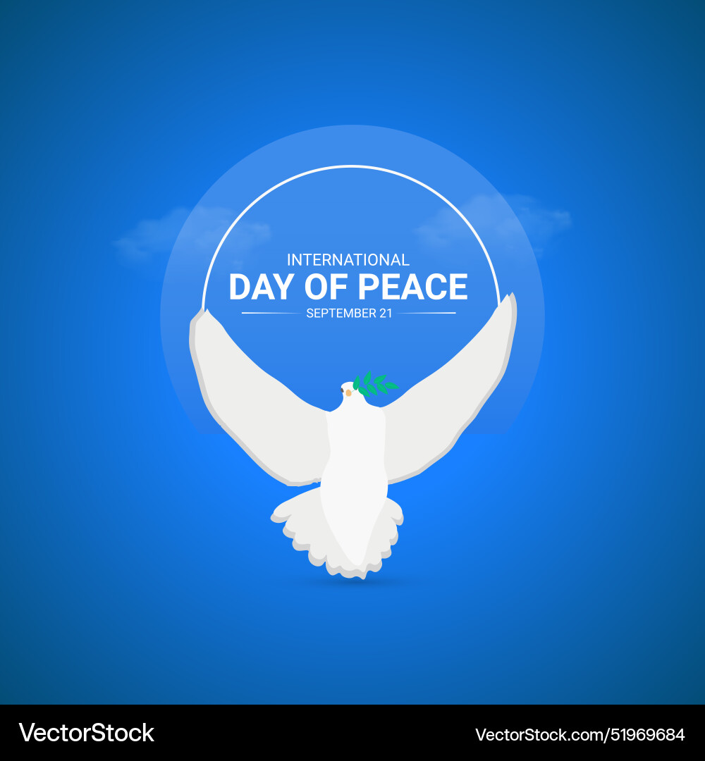 International peace day creative ads design fly Vector Image