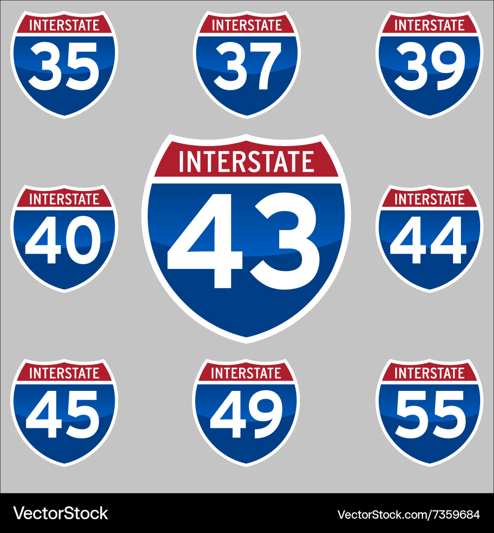 Interstate 35 55 Royalty Free Vector Image - VectorStock