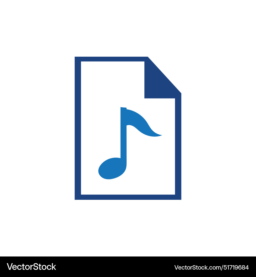 Music note logo icon Royalty Free Vector Image