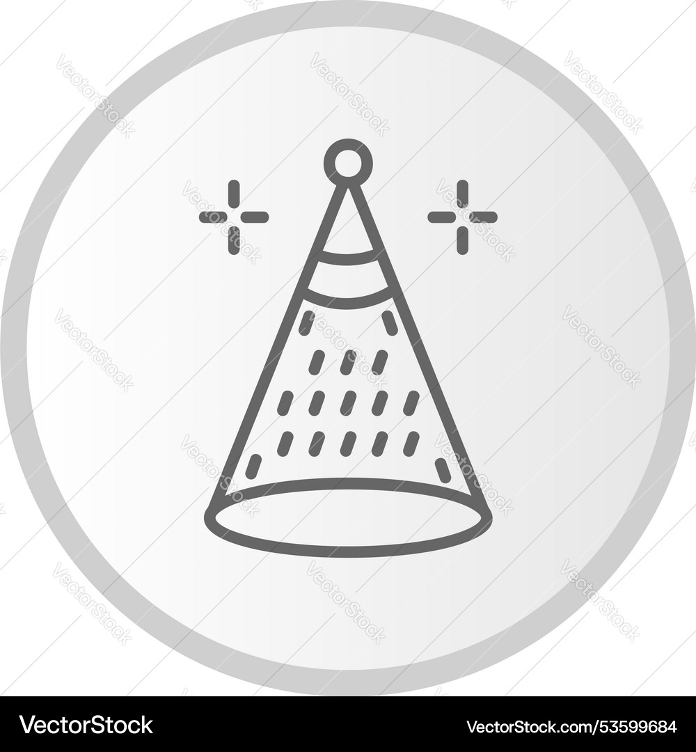 Party hat line circle grey icon Royalty Free Vector Image