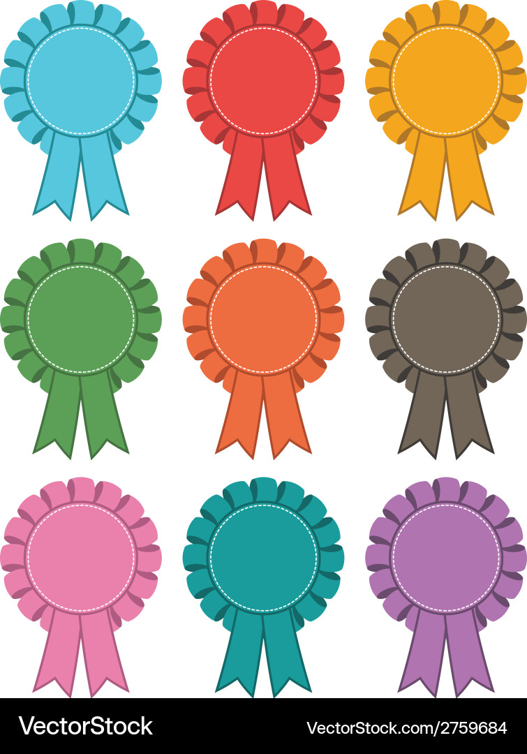 Rosette decorations Royalty Free Vector Image - VectorStock