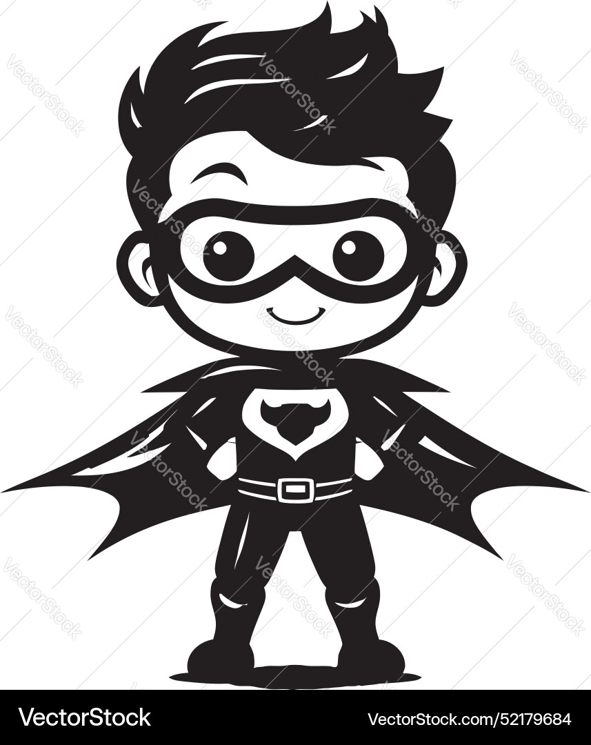 Super sidekick cute superhero design tiny titan Vector Image