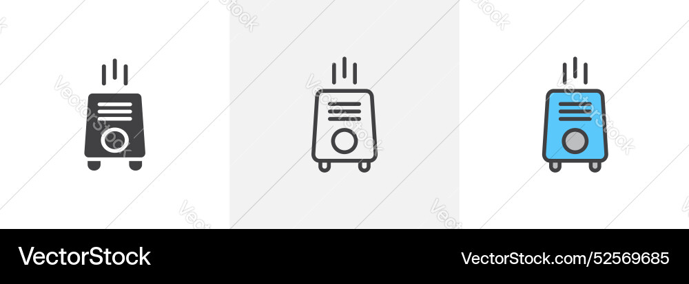 Air purifier icon set on white background Vector Image