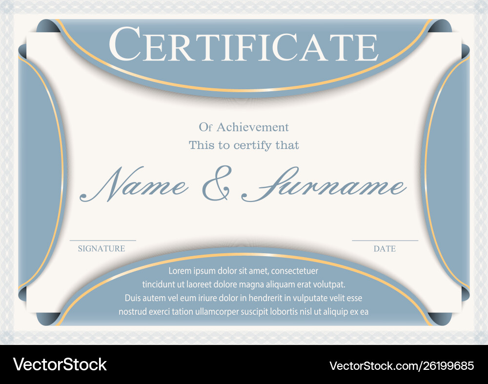 Certificate Royalty Free Vector Image - VectorStock