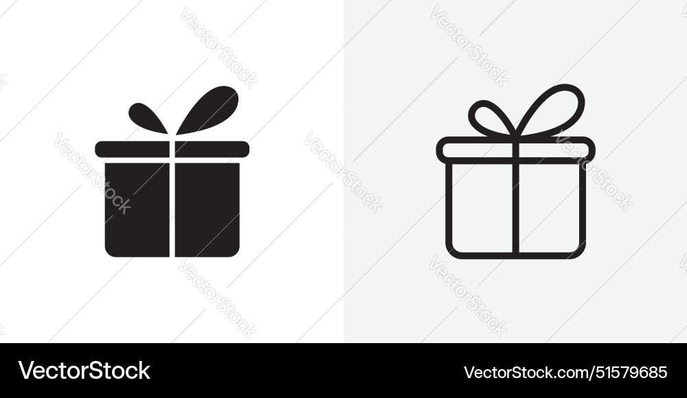 Gift icon set Royalty Free Vector Image - VectorStock