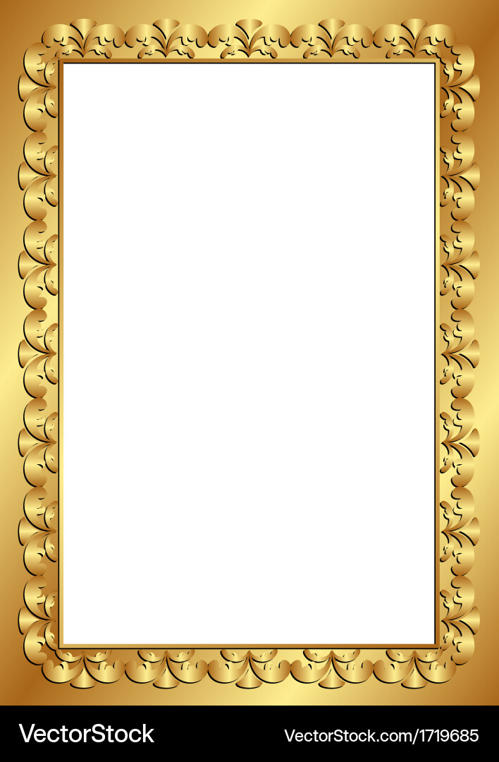 Golden frame Royalty Free Vector Image - VectorStock