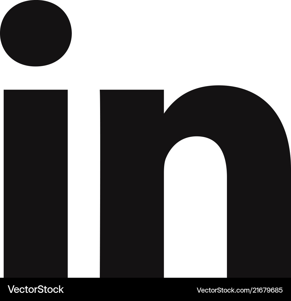 Linkedin logo icon social media symbol Royalty Free Vector