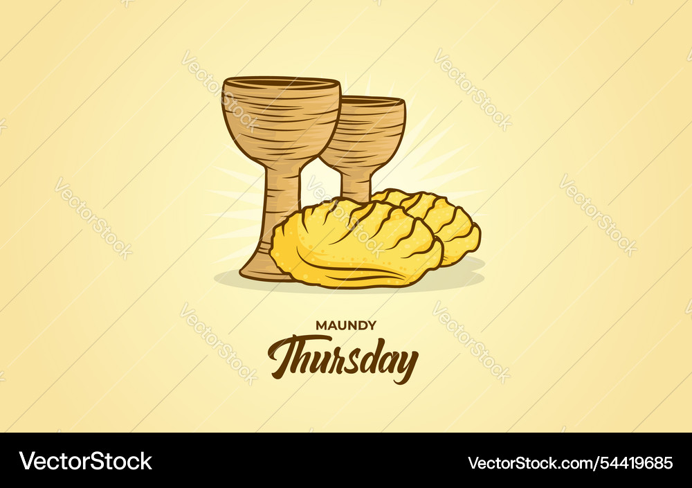 Maundy thursday banner template design holiday Vector Image