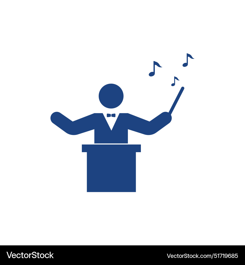 Music conductor icon Royalty Free Vector Image