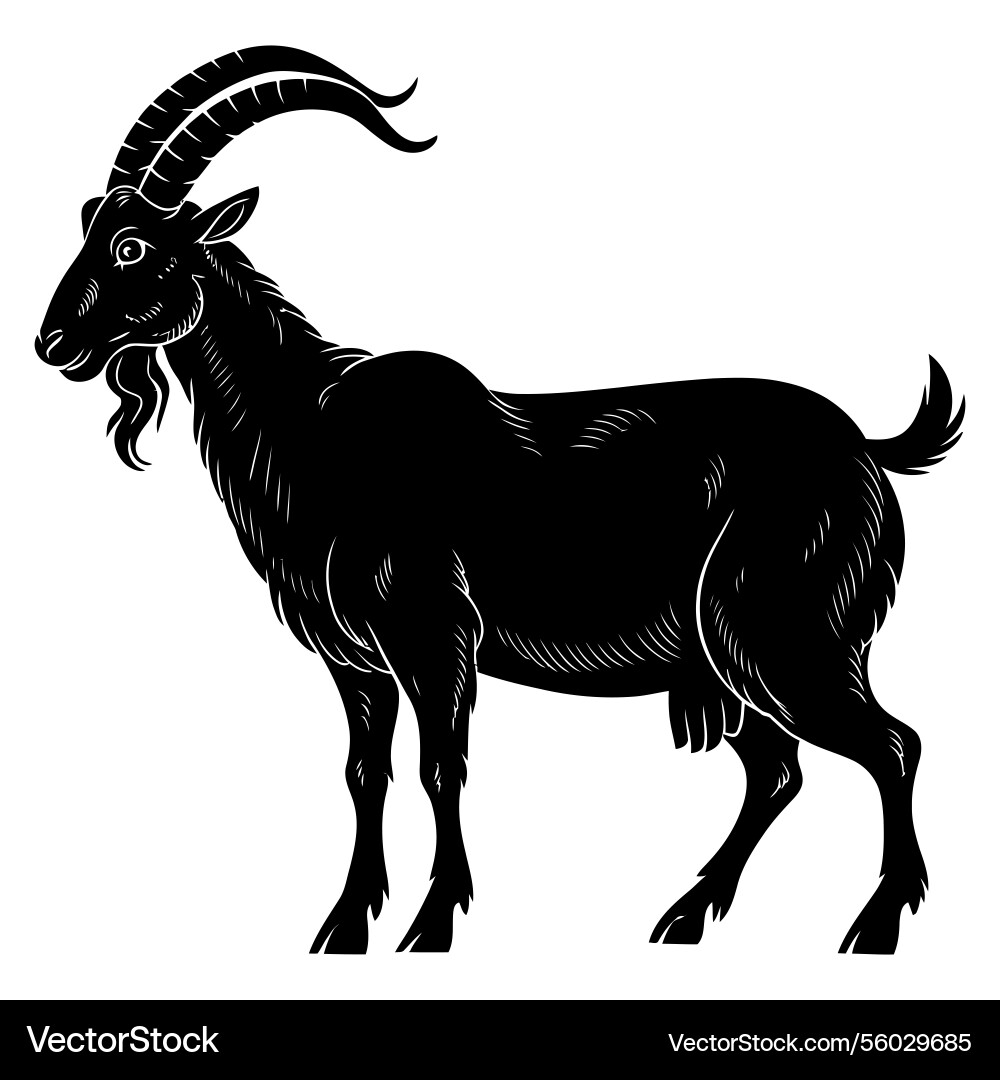 Scandinavian yule goat silhouette Royalty Free Vector Image