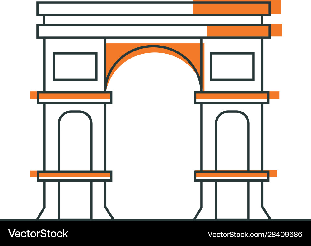 Abstract Landmark Icon Royalty Free Vector Image