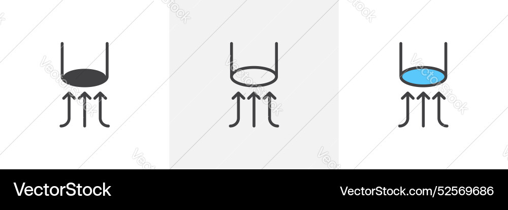 Air suction icon set on white background Vector Image