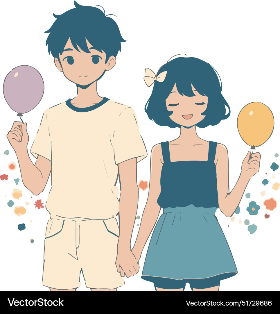 Boy and girl Royalty Free Vector Image - VectorStock