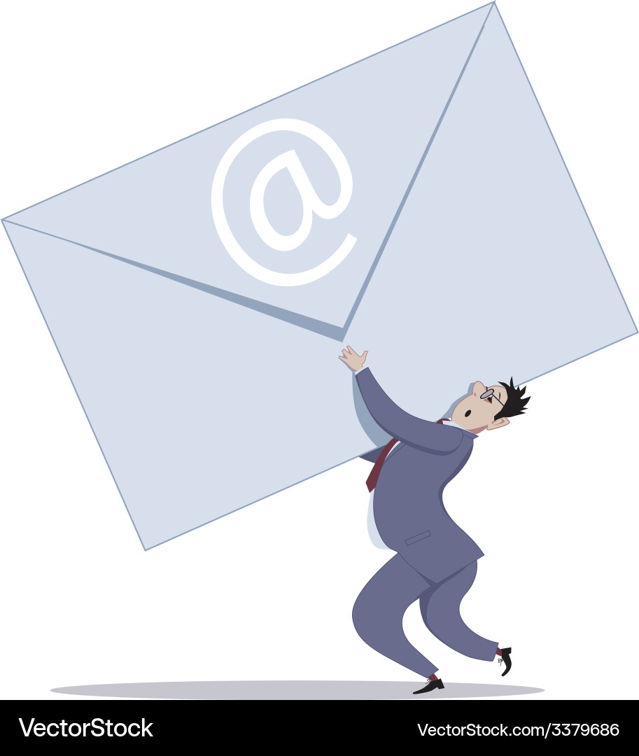 Email overload Royalty Free Vector Image - VectorStock