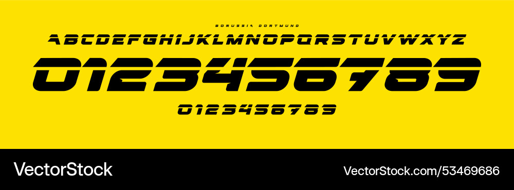 Futuristic slanted font bold aerodynamic numbers Vector Image