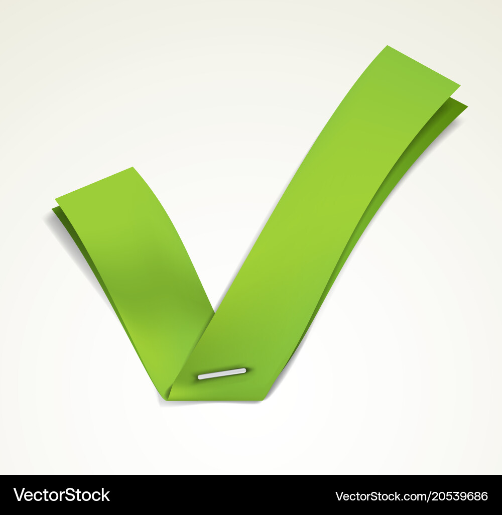 Green Tick Mark Royalty Free Vector Image - VectorStock
