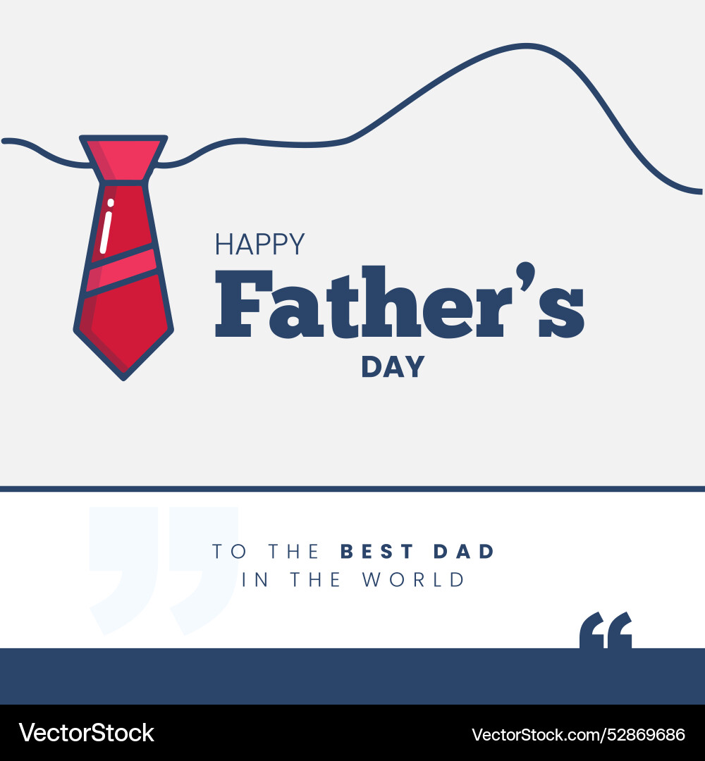 Happy fathers day calligraphy greeting card Vector Image