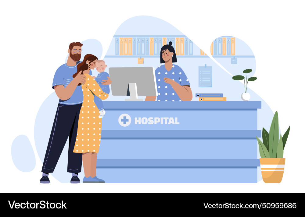 Hospital administrator concept Royalty Free Vector Image