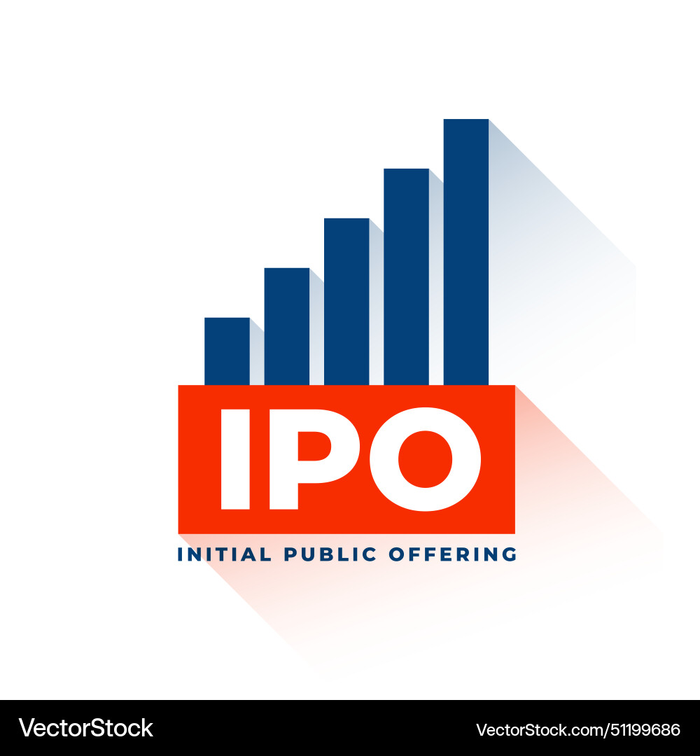 Ipo share market concept background Royalty Free Vector