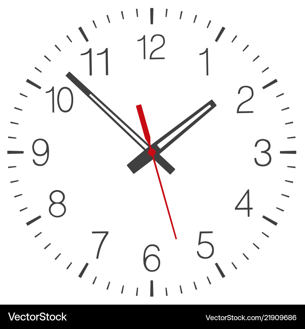Isolated Clock Face Royalty Free Vector Image - VectorStock