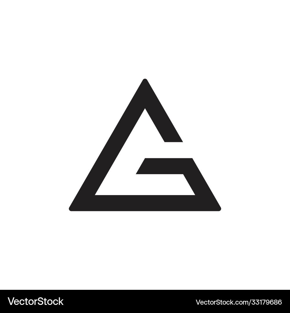 Letter g triangle geometric logo Royalty Free Vector Image