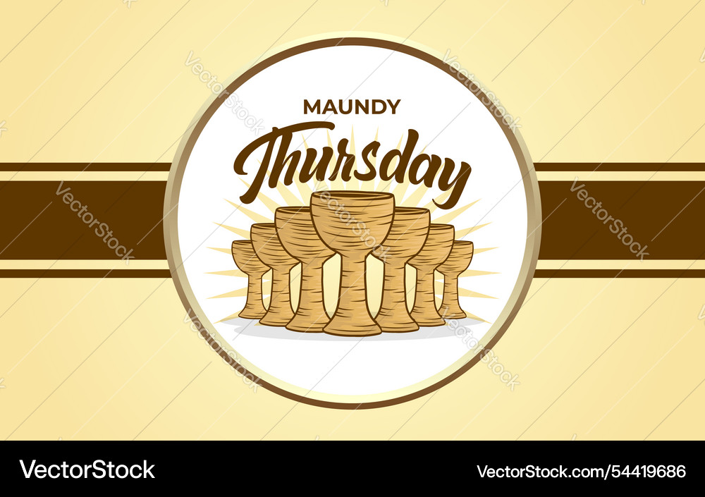 Maundy thursday banner template design holiday Vector Image