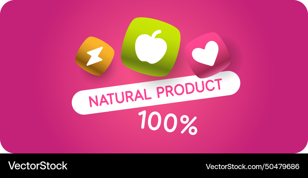 Original poster for natural products Royalty Free Vector