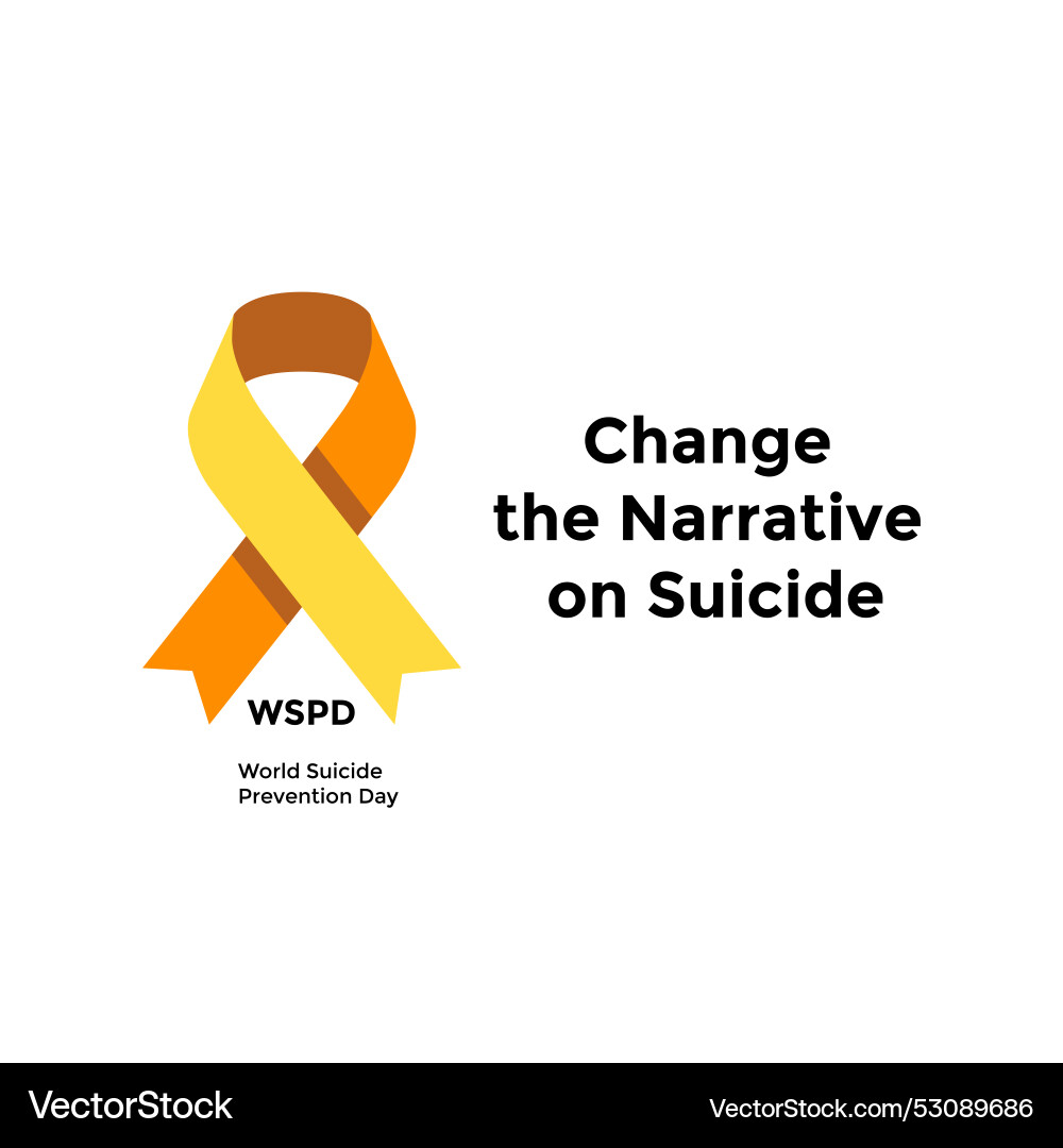 Suicide prevention awareness design - change Vector Image