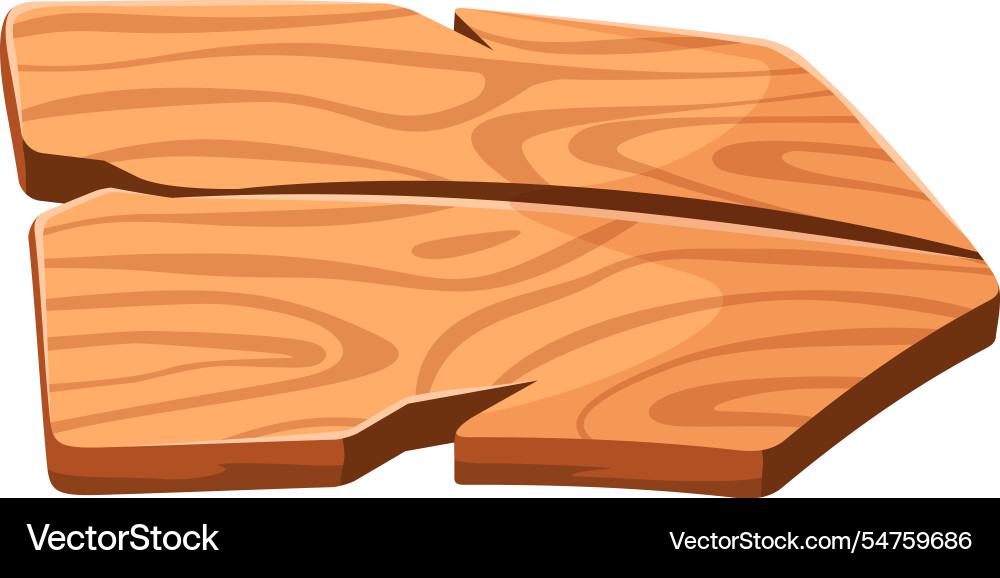 Wooden arrow sign pointing right crafted from Vector Image