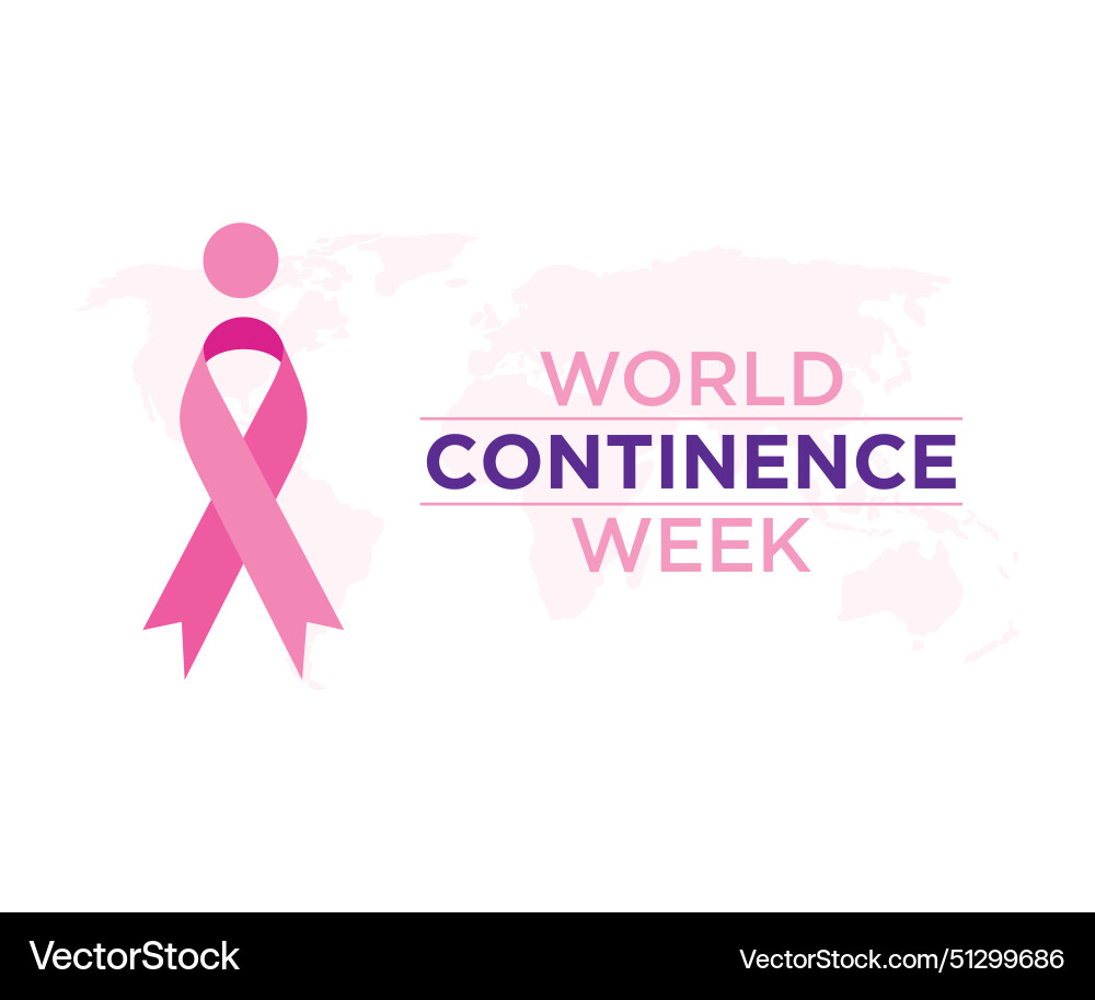 World continence week Royalty Free Vector Image