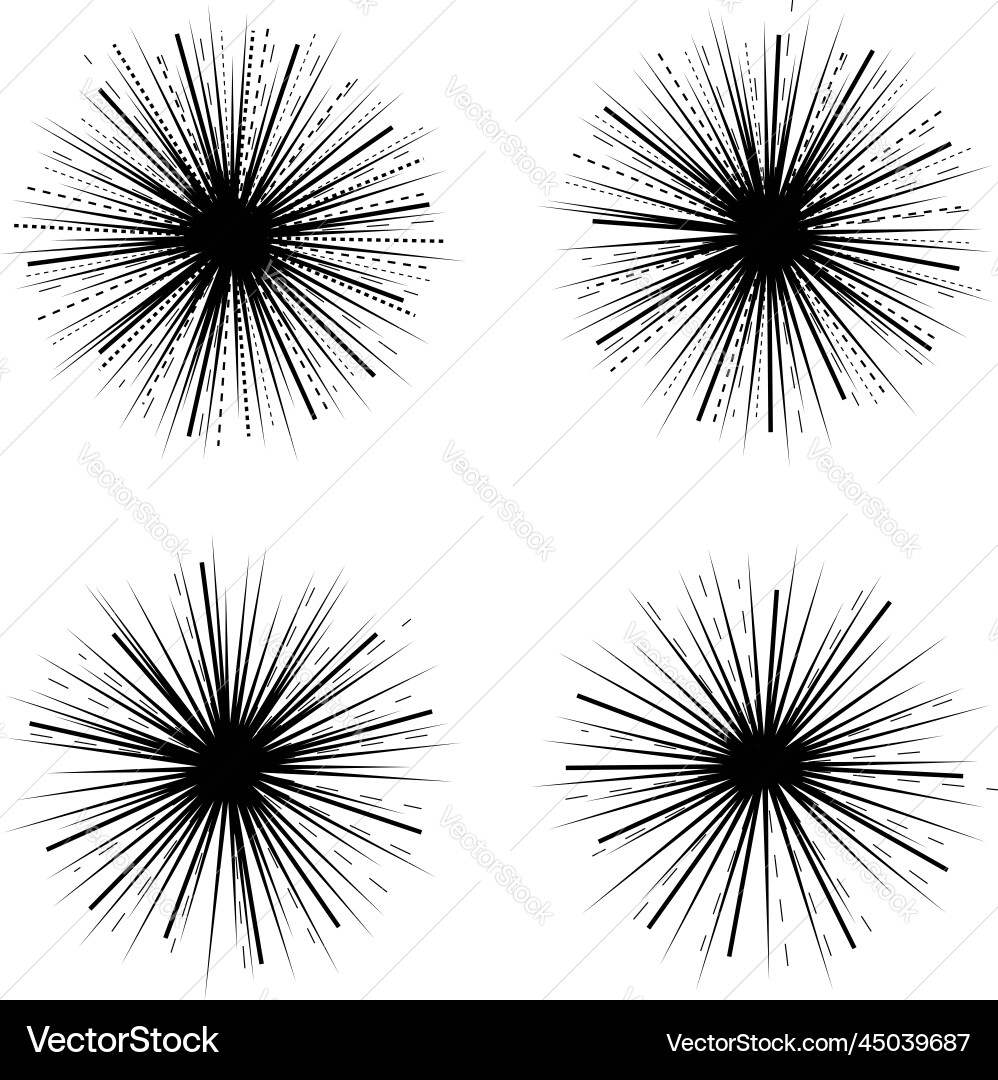 Abstract Radial Line Burst Royalty Free Vector Image