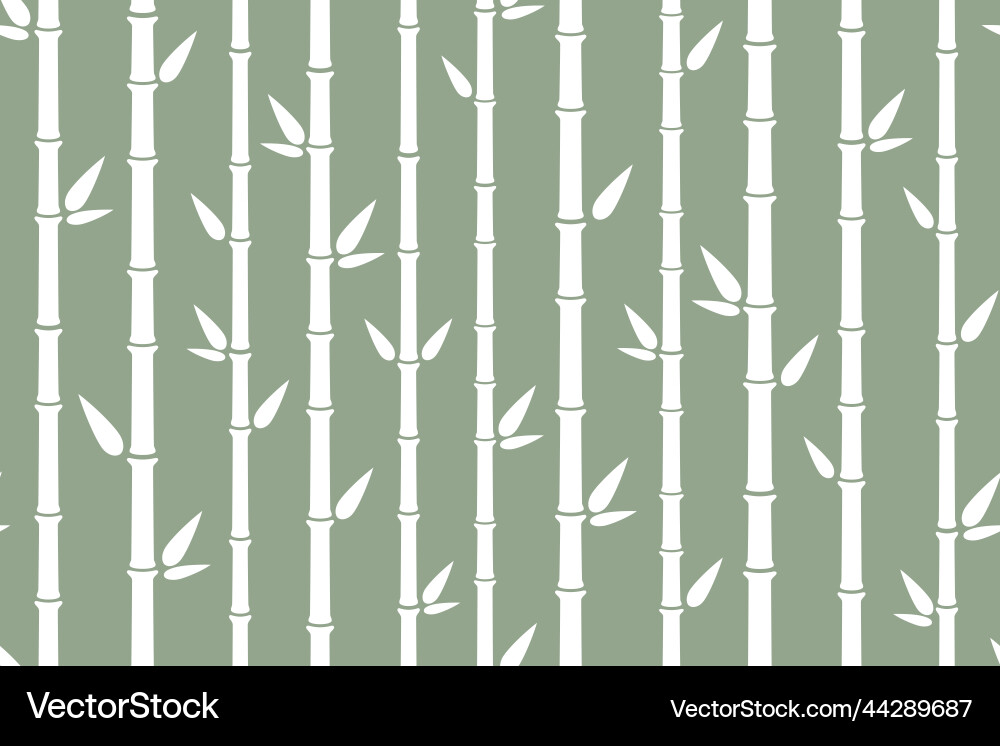 Bamboo seamless pattern simple flat Royalty Free Vector