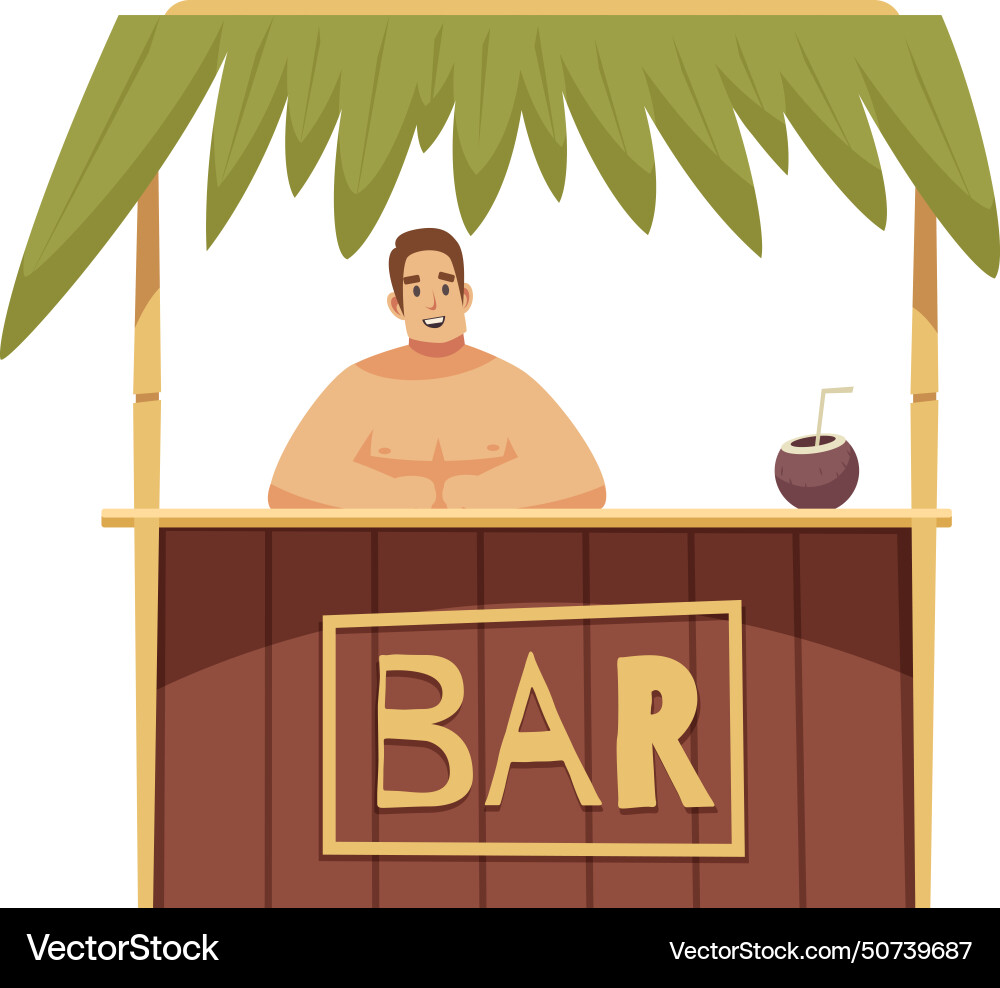 Beach bar Royalty Free Vector Image - VectorStock