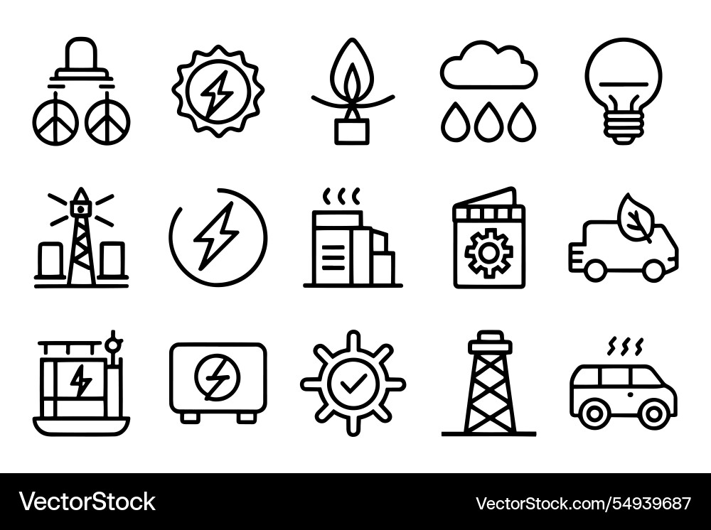 Carbon footprint co2 solar energy wind power Vector Image