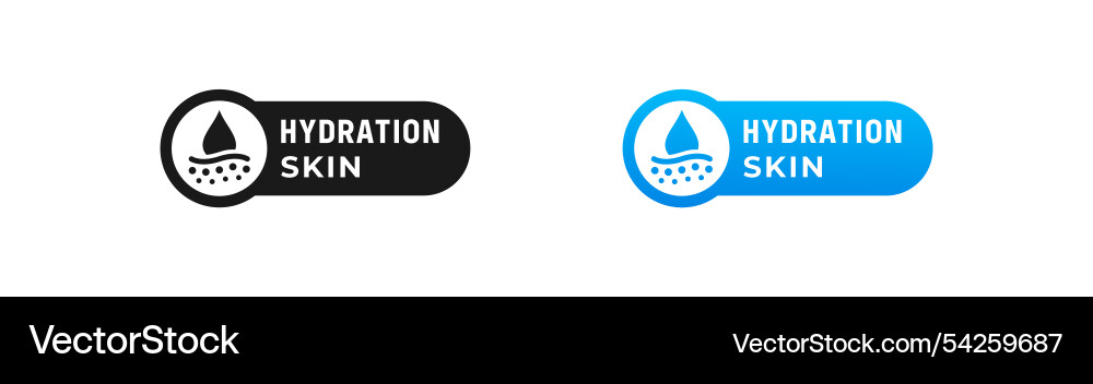 Hydration skin label or sign Royalty Free Vector Image
