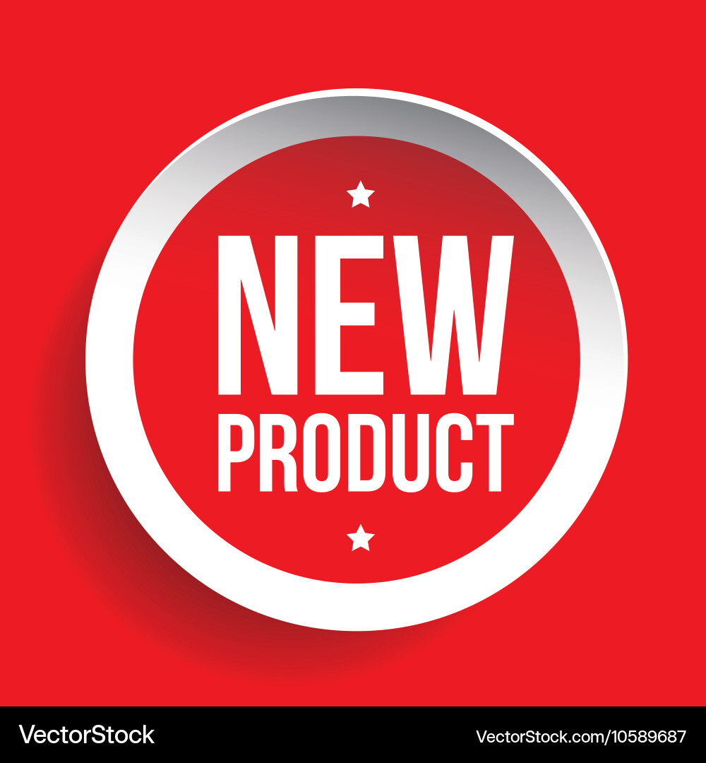 New product sticker red Royalty Free Vector Image
