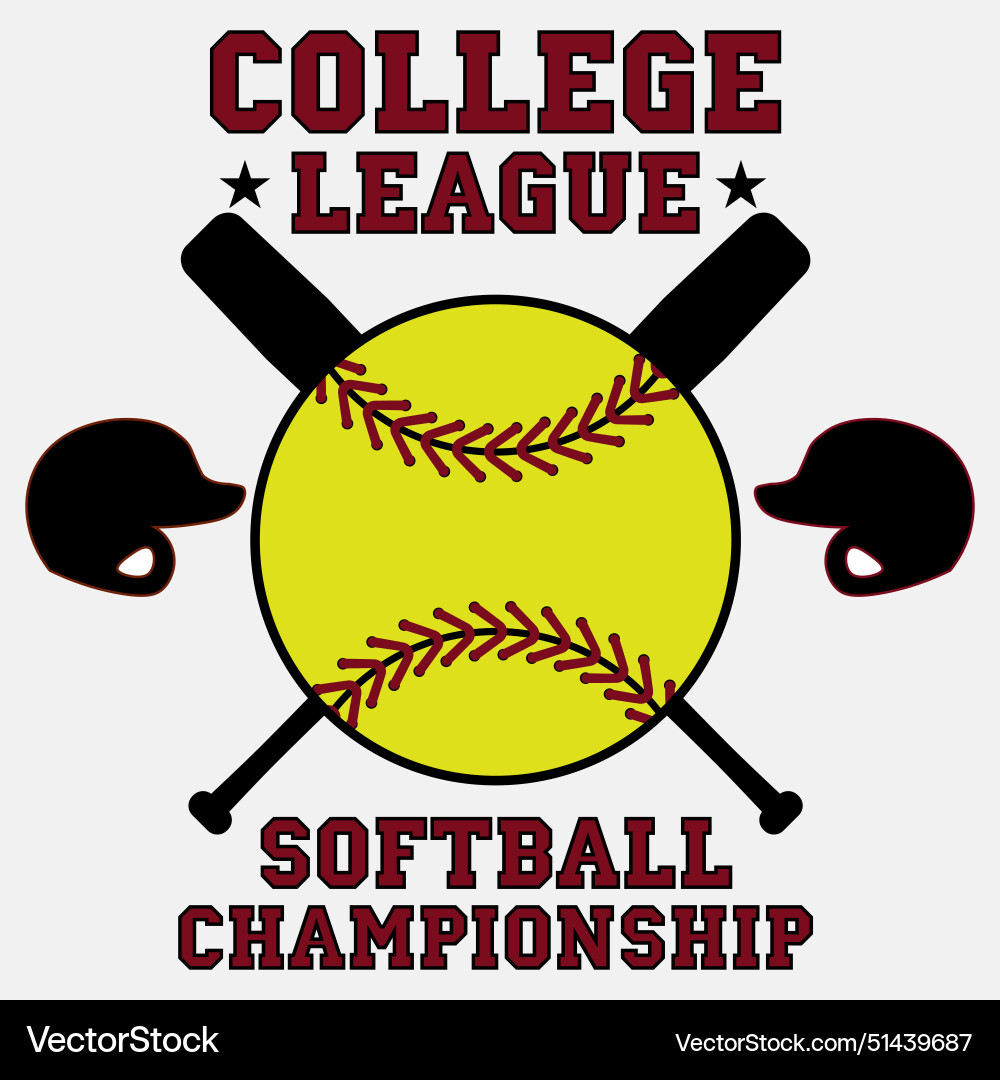 Softball Stamp T-Shirt Print Royalty Free Vector Image