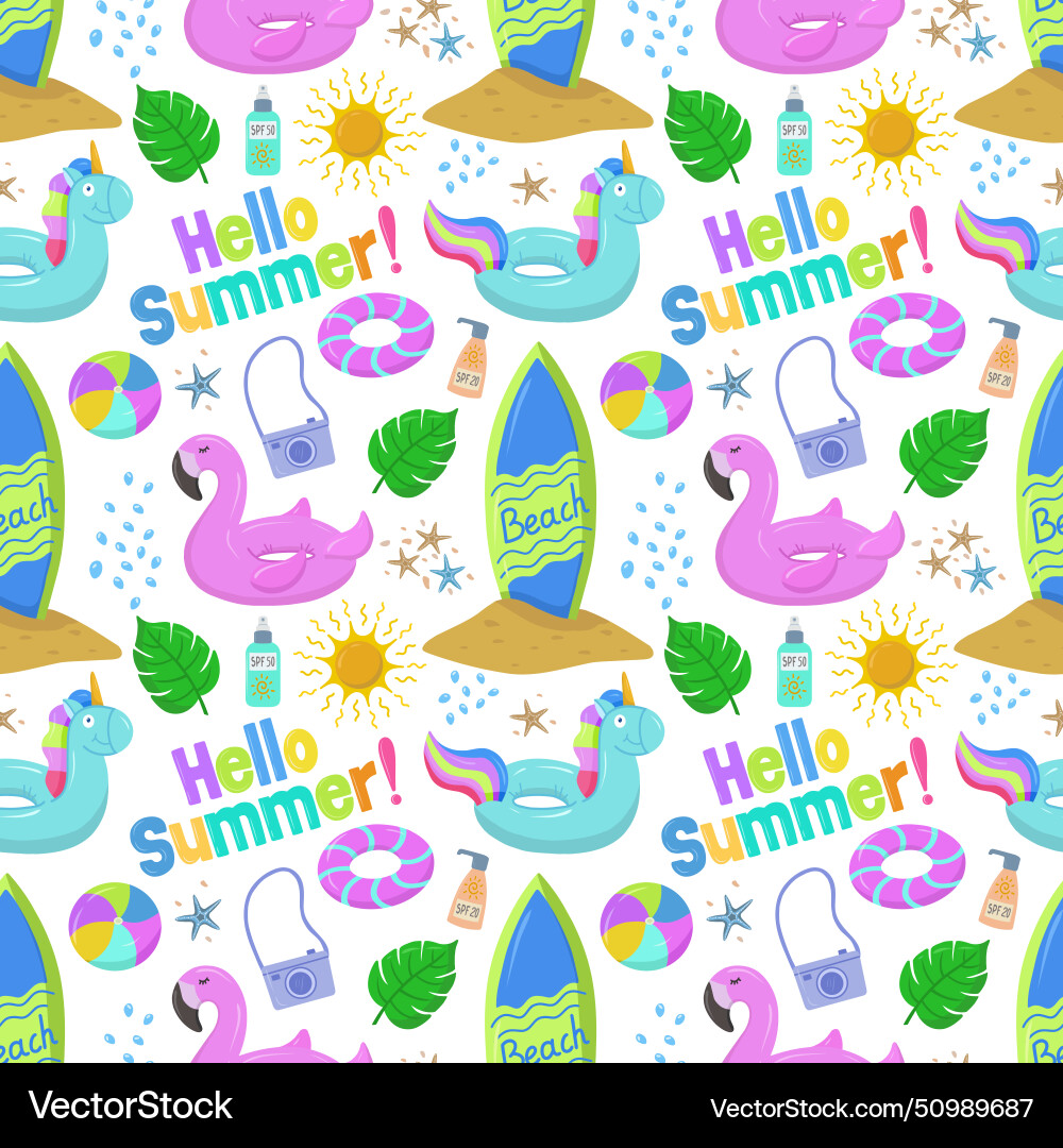 Various products for the beach and recreation Vector Image