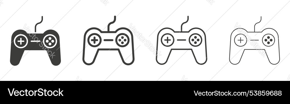 Gamepad icon set Royalty Free Vector Image - VectorStock