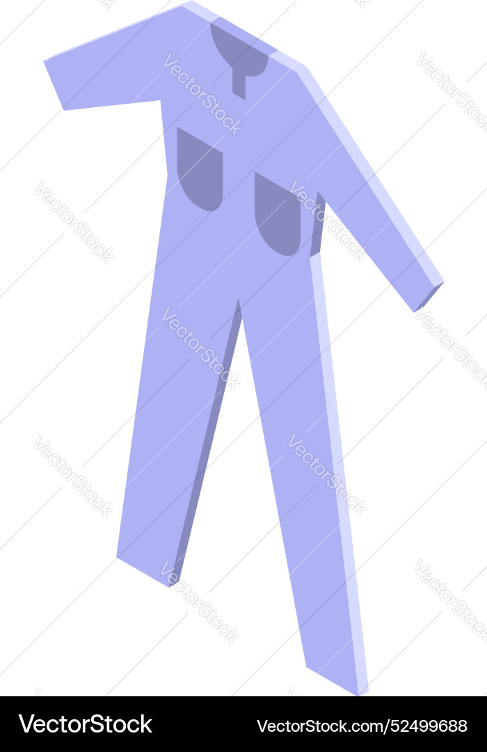 Isometric workwear jumpsuit presenting clothing Vector Image