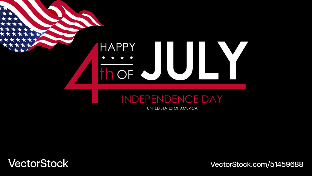 Red white and captivating independence day design Vector Image