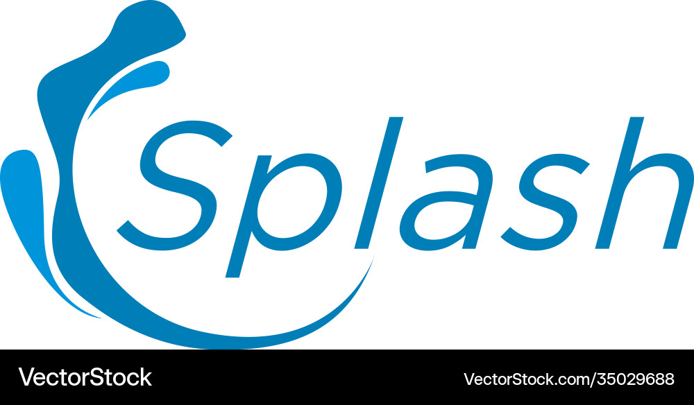 Splash water logo design Royalty Free Vector Image