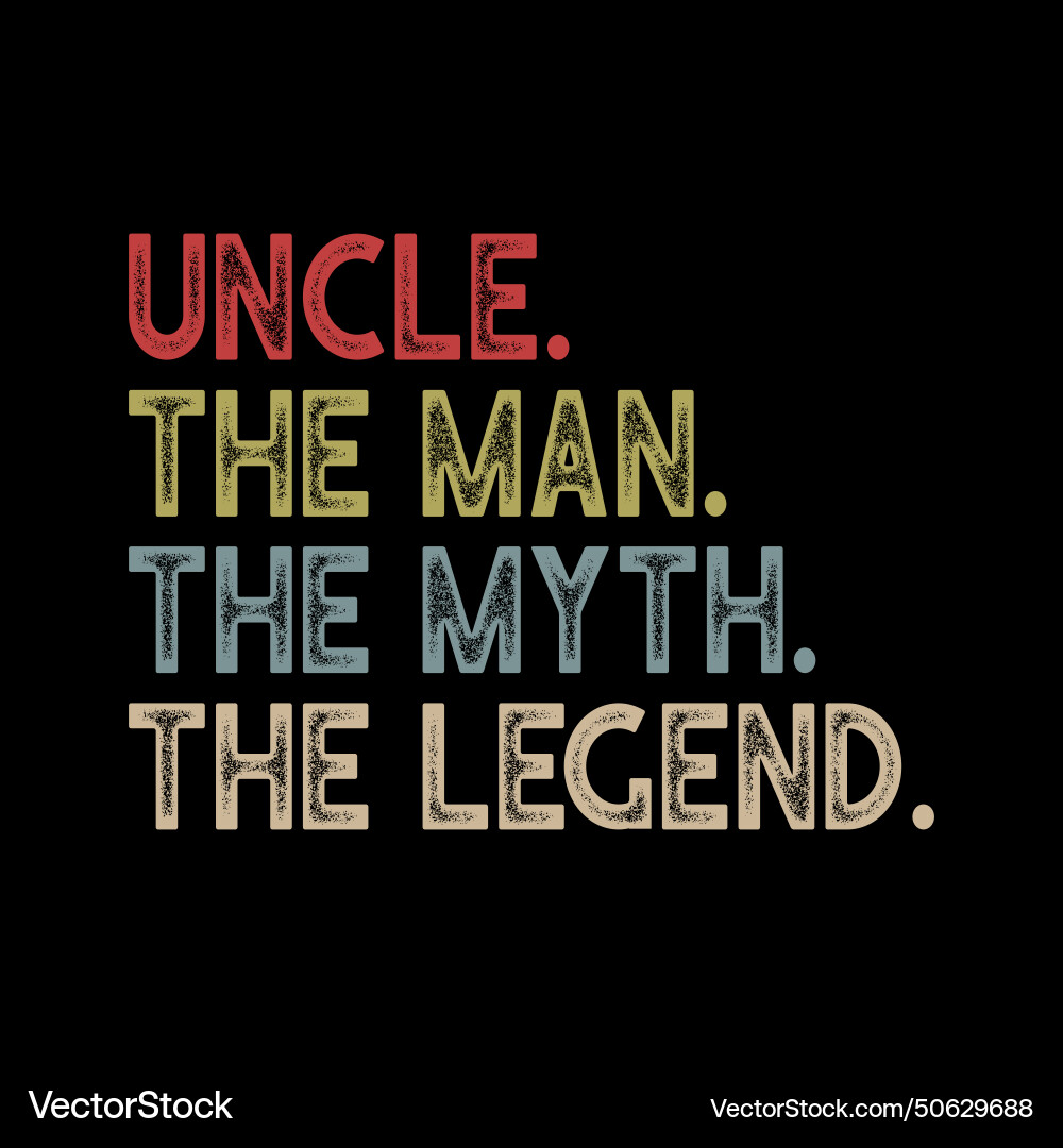 Uncle the man myth legend Royalty Free Vector Image