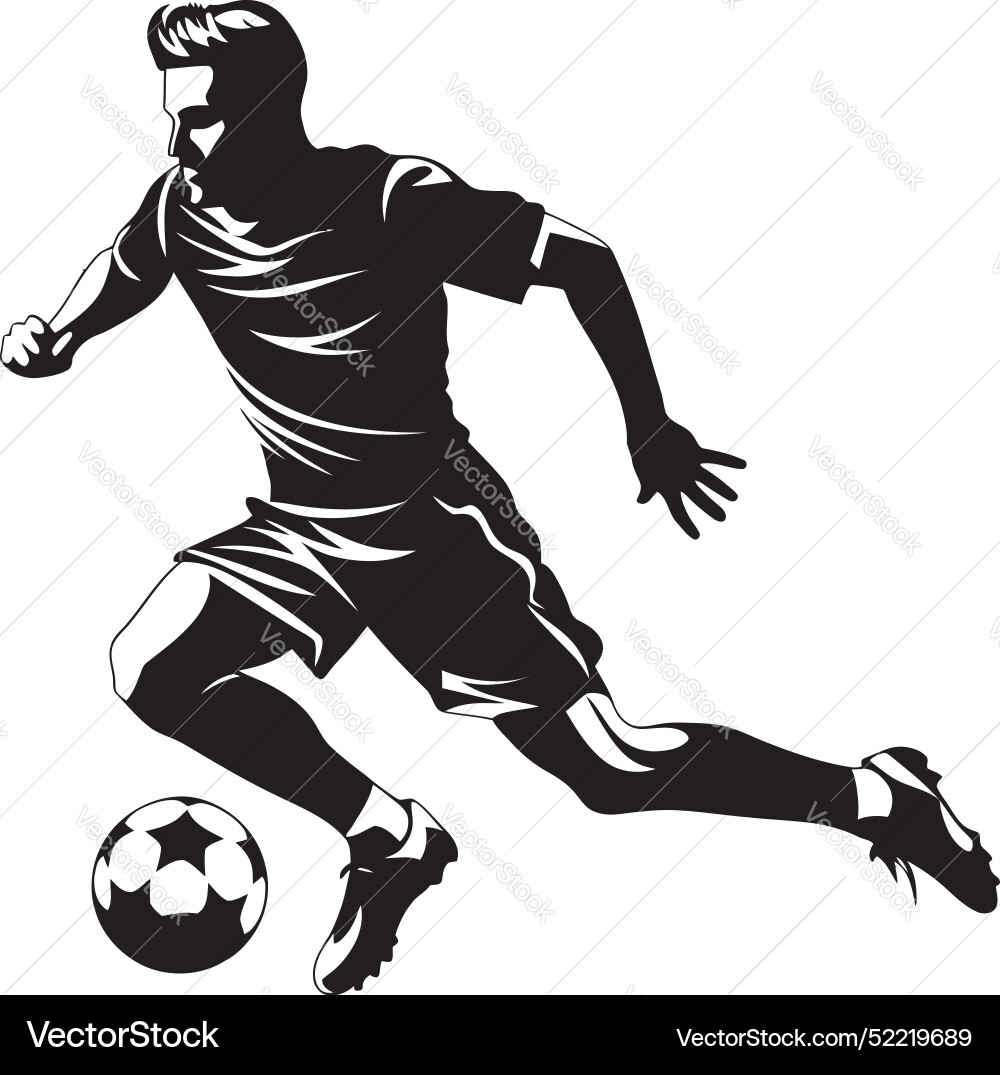 Championstride soccer player icon fieldforce Vector Image