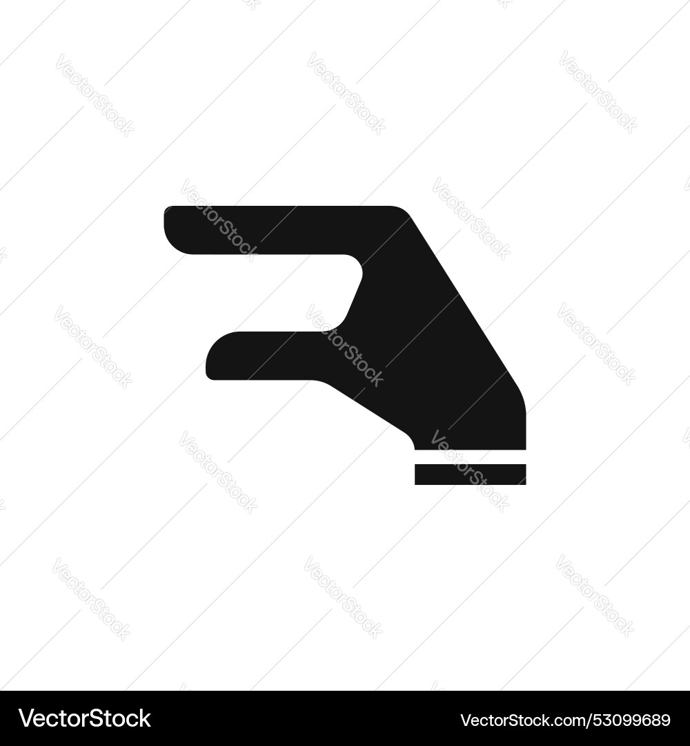 Hand lizard icon isolated on white background Vector Image