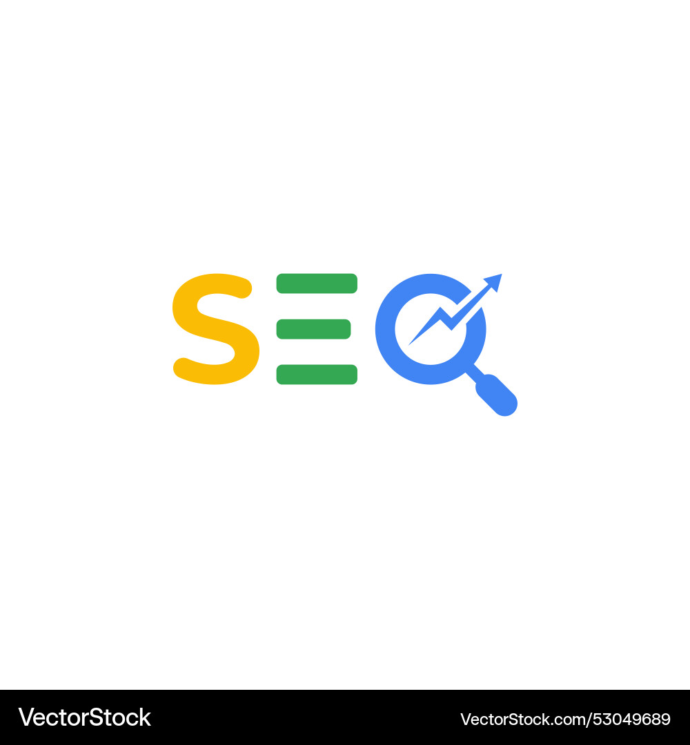 Search engine optimization seo logo design Vector Image