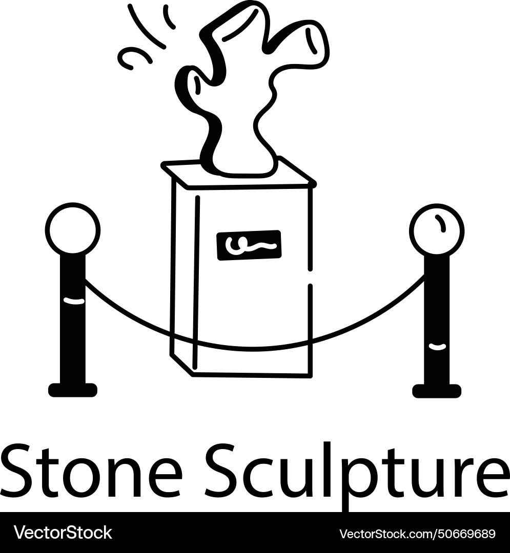 Stone sculpture Royalty Free Vector Image - VectorStock