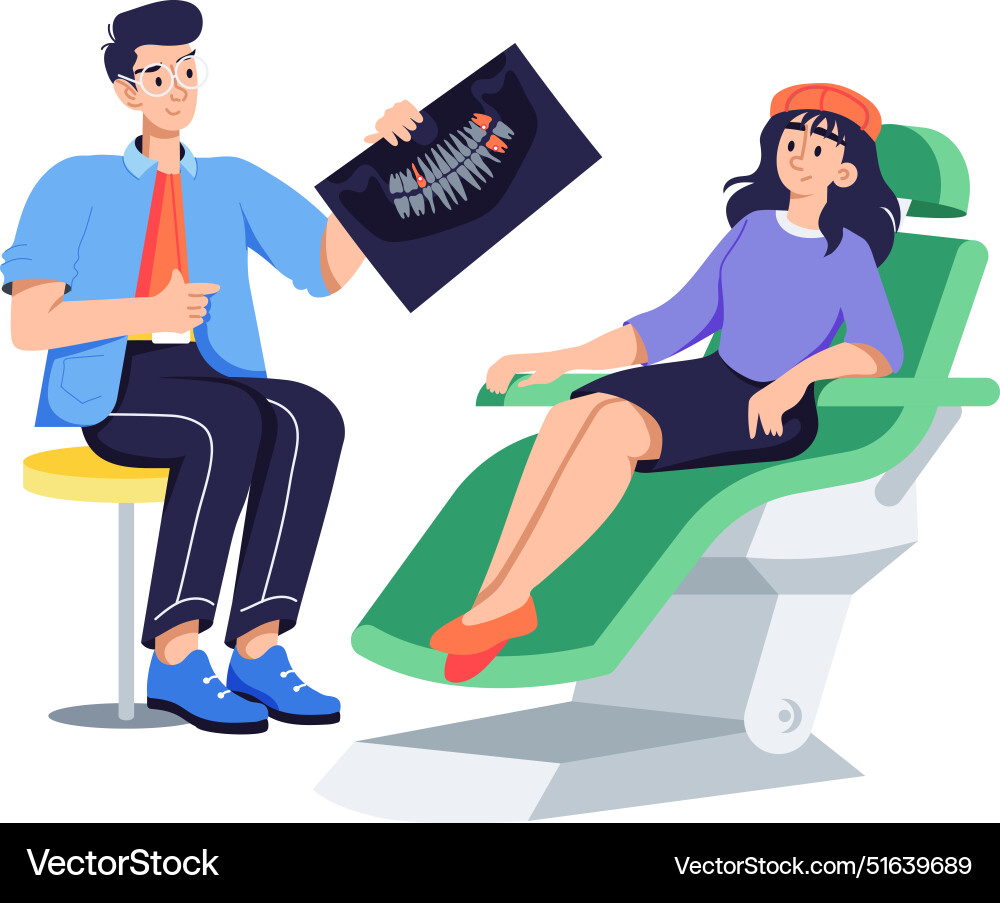 Teeth xray Royalty Free Vector Image - VectorStock